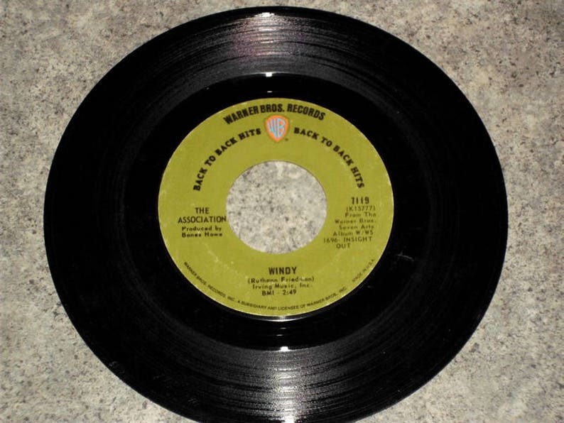 Vintage Vinyl the Association Windy Warner 45 RPM Record - Etsy