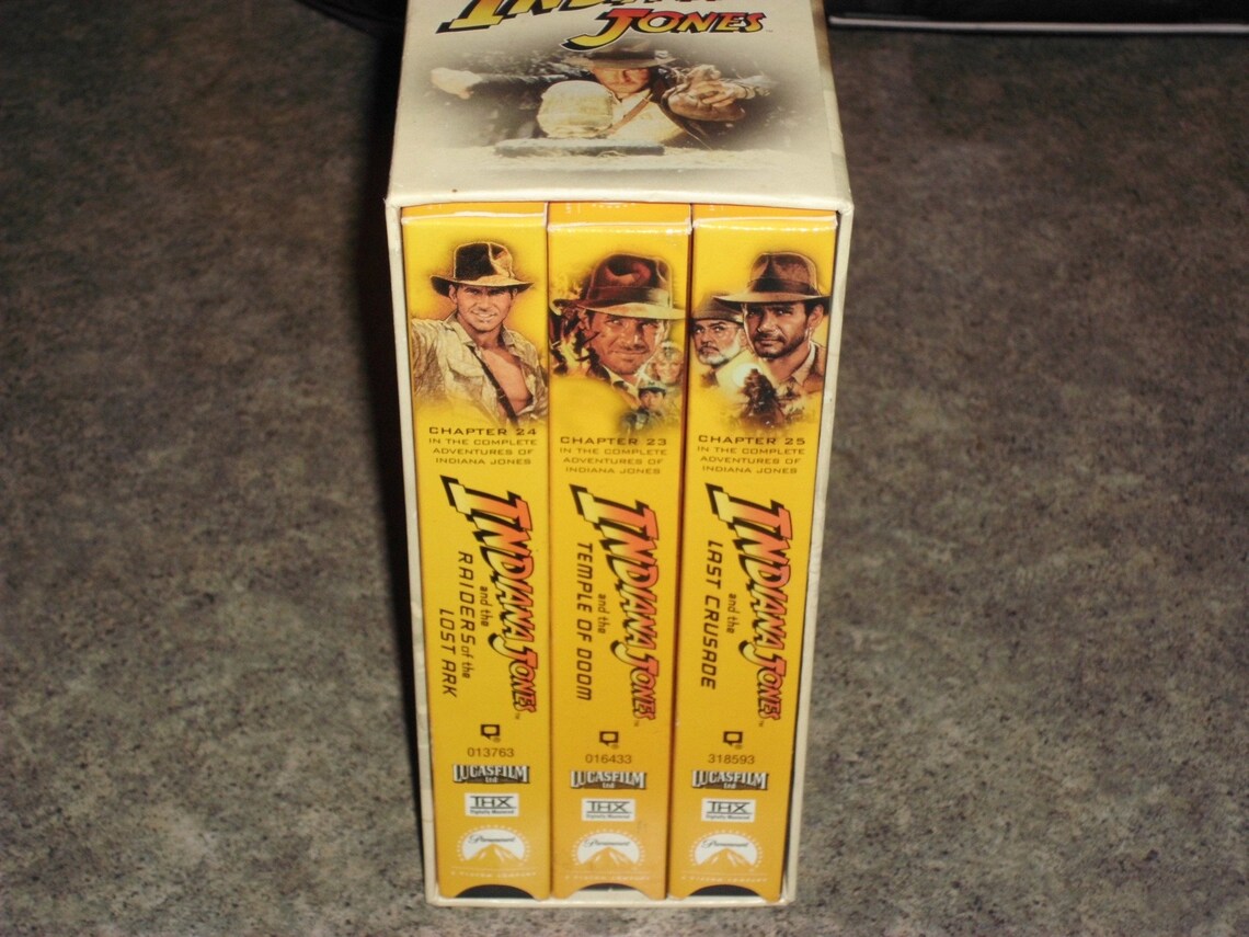 Vintage VHS Movie Indiana Jones Trilogy THX Mastered - Etsy