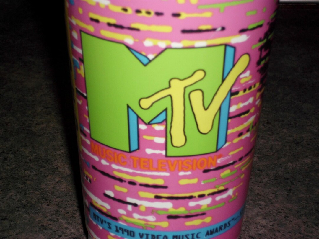 Vintage 1990 MTV Plastic Tumbler Cup - Taco Bell - Etsy