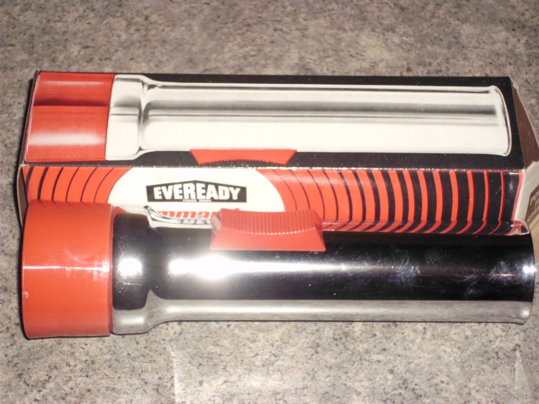 Vintage 70s Eveready Commander Flashlight - Halloween Safety Light ...