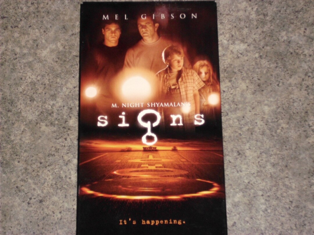 Vintage VHS Movie - Signs - Mel Gibson - Alien Crop Circles - Etsy