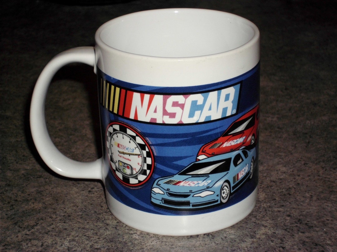 Vintage NASCAR Ceramic Mug 12 Oz. - Etsy