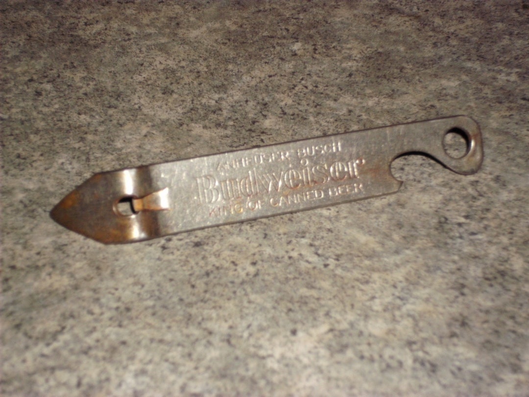 Vintage 70s Budweiser Logo Opener - Canco - Etsy