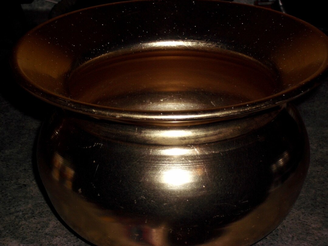 Vintage 60s Metal Spittoon - 10" Diameter - Etsy
