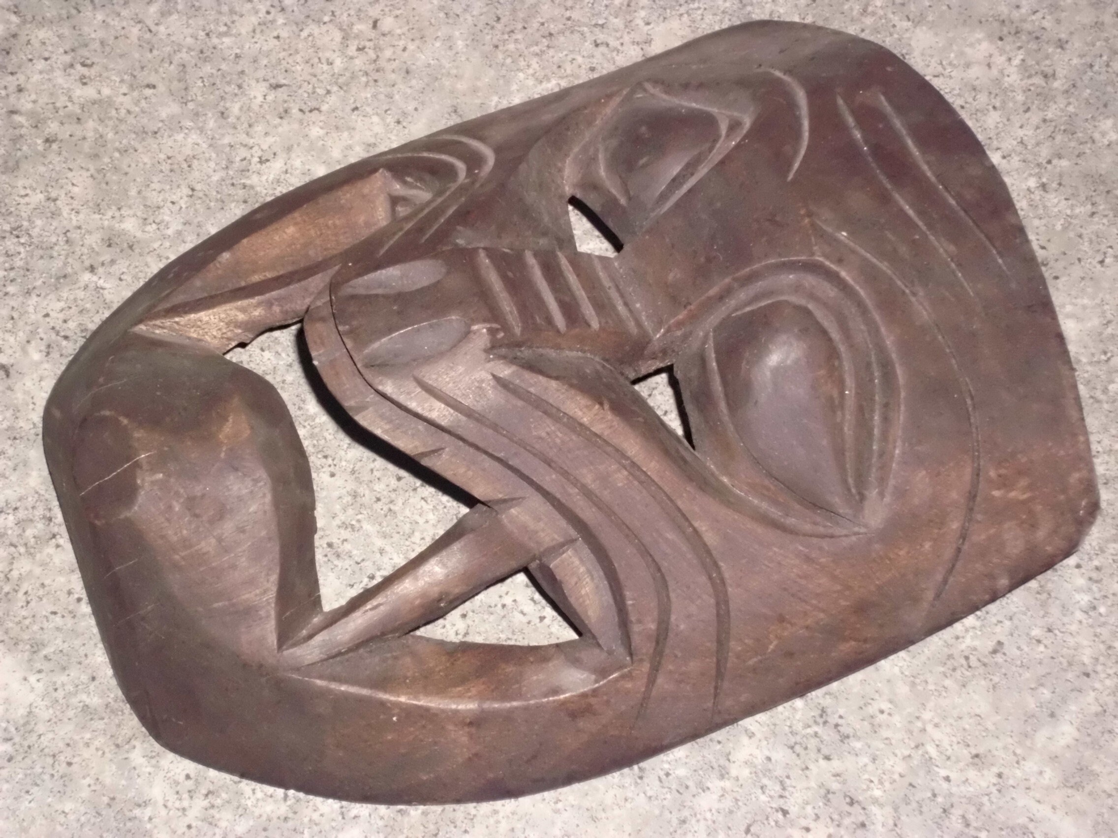 Vintage Carved Wood Mask - Etsy