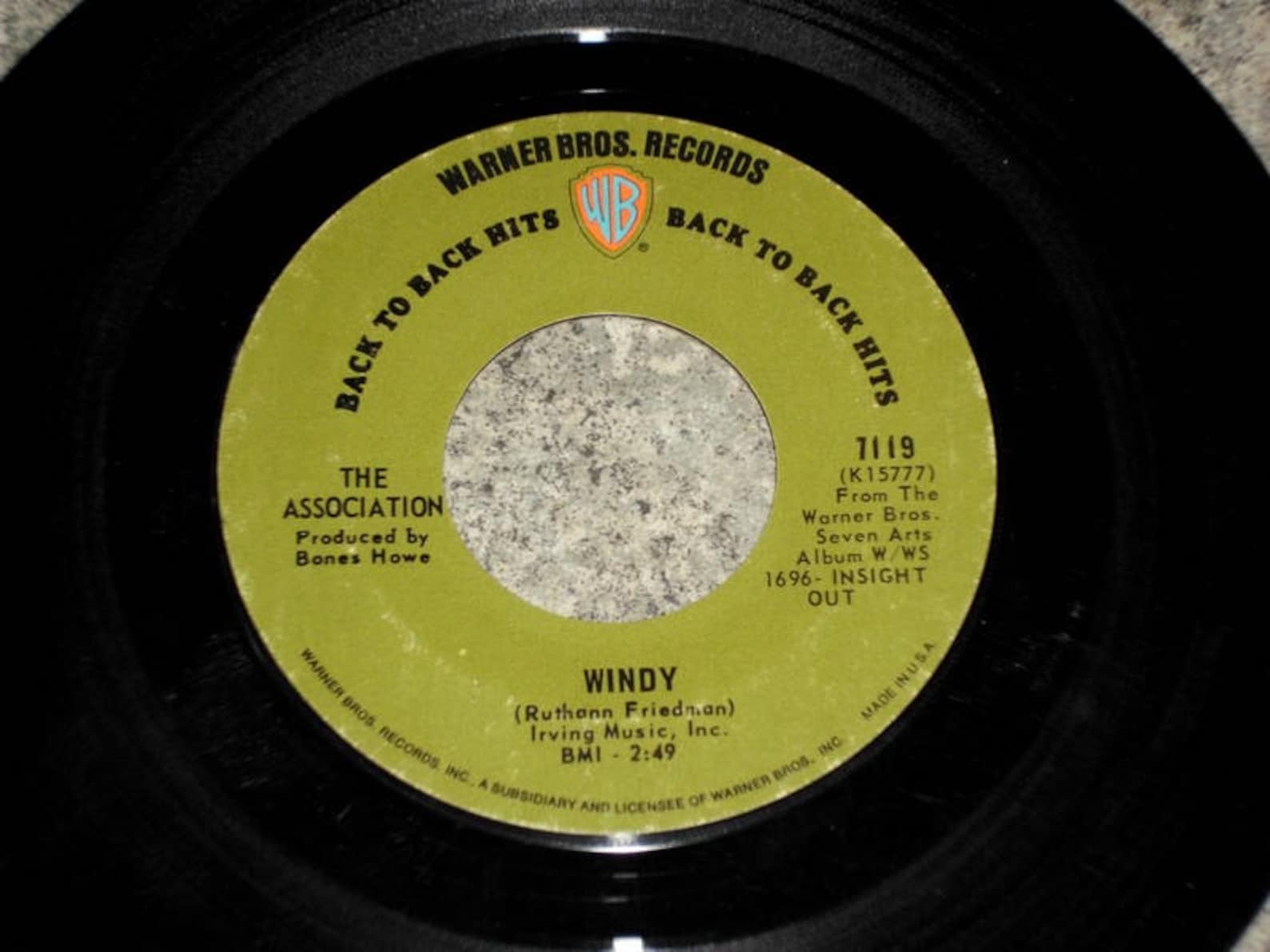 Vintage Vinyl the Association Windy Warner 45 RPM - Etsy