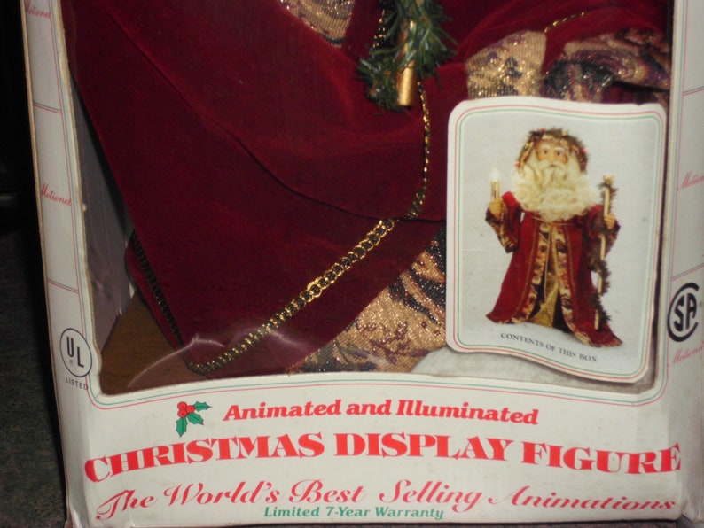 Vintage 80s Santa Claus Animated Motion Figure Telco - Etsy