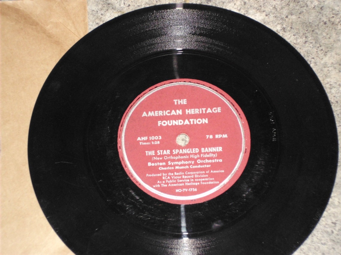 Disque 78 tours Vinyl Vintage Star Spangled Banner - Etsy Canada
