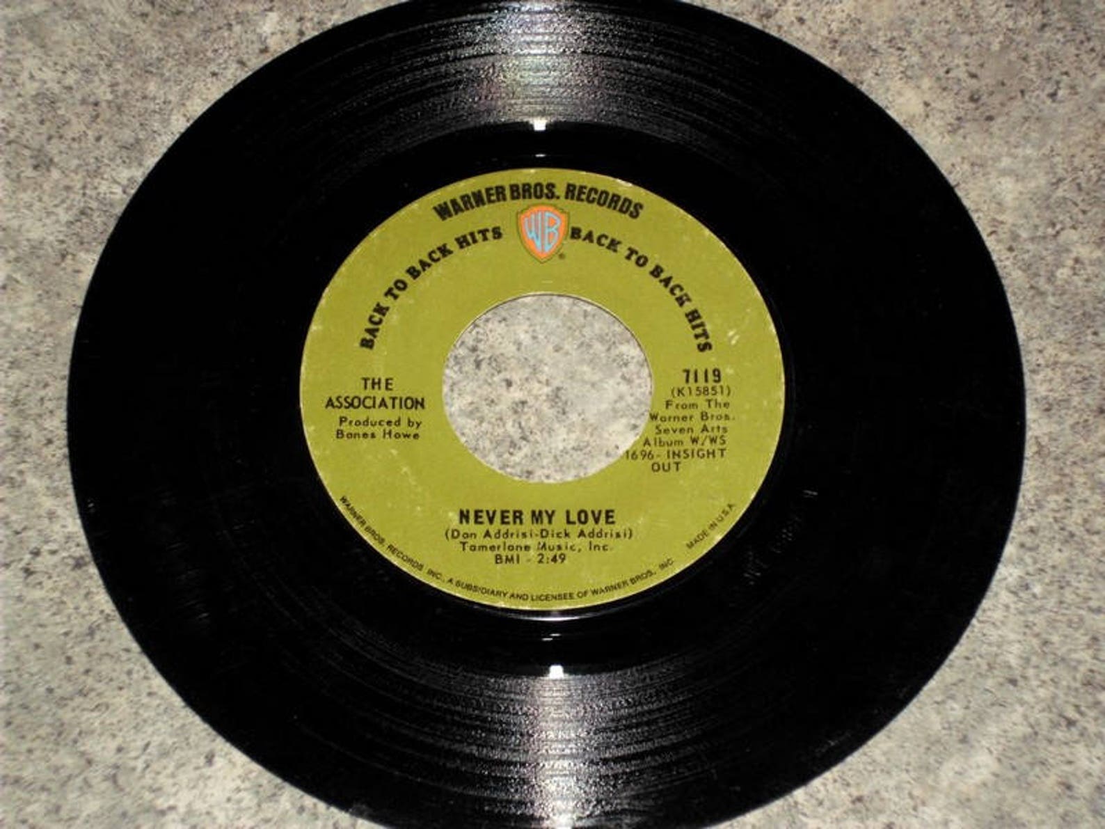 Vintage Vinyl the Association Windy Warner 45 RPM - Etsy