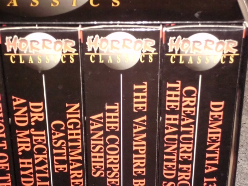 Vintage VHS Horror Classics 10 Movie Box Set - Etsy