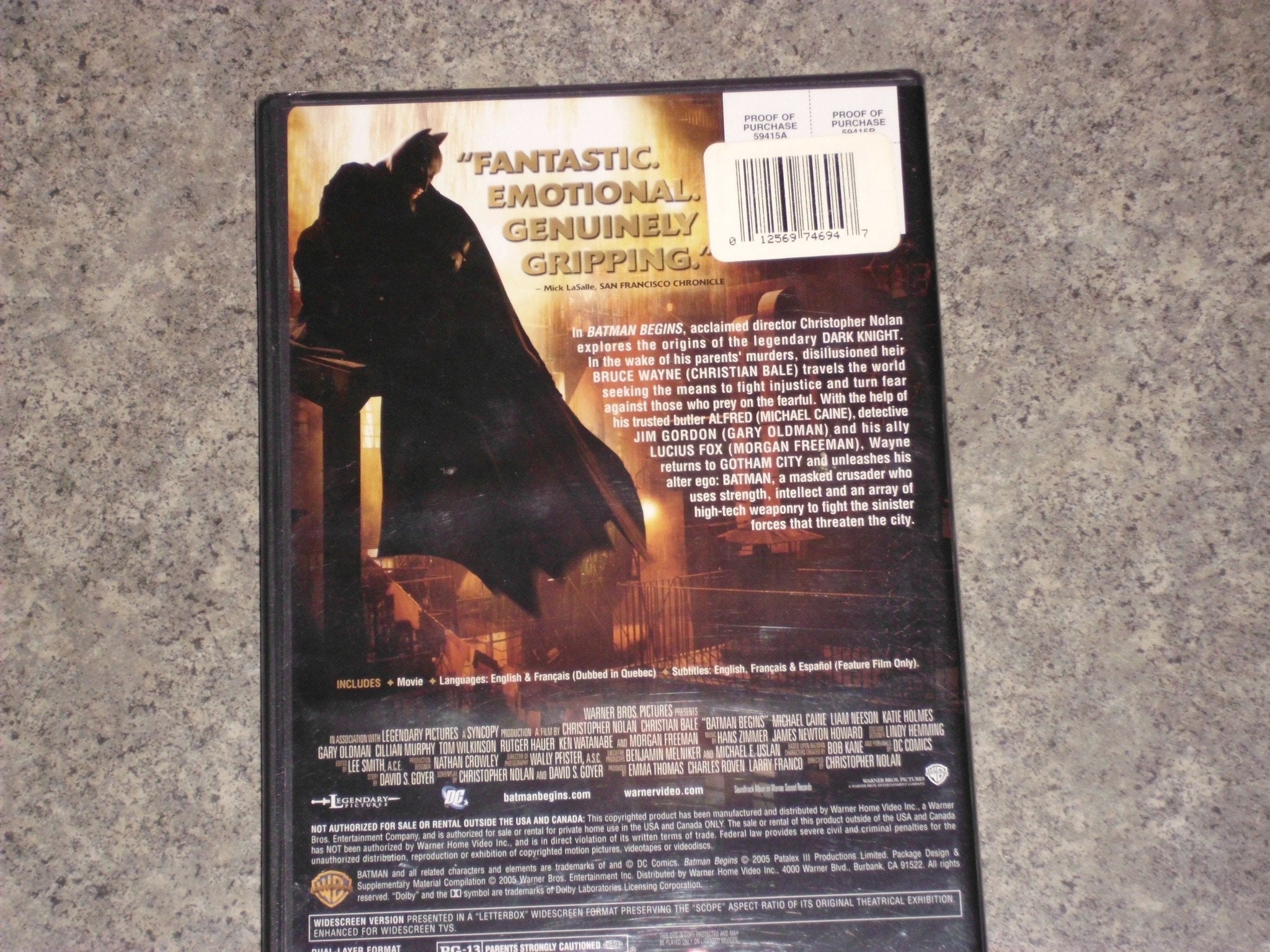 Batman Begins Dvd Cover