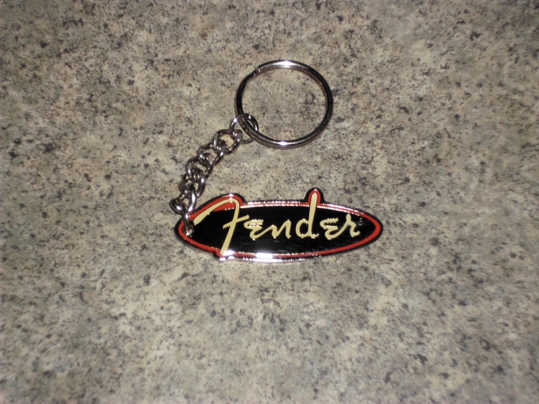 Vintage Fender Guitar Keychain Metal Key Fob - Etsy