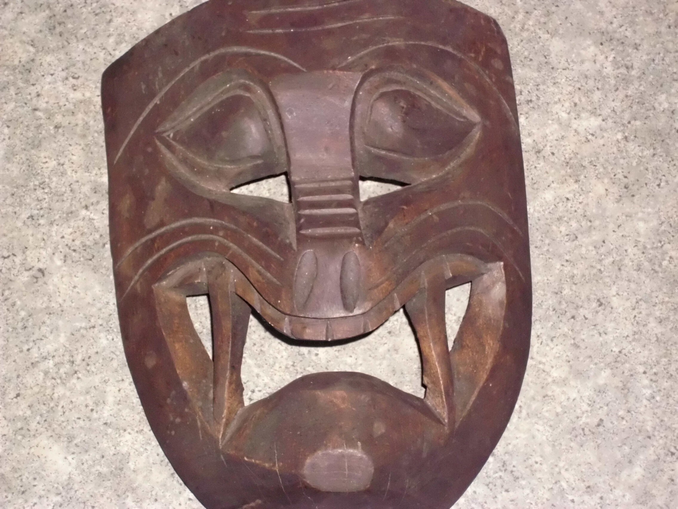 Vintage Carved Wood Mask - Etsy