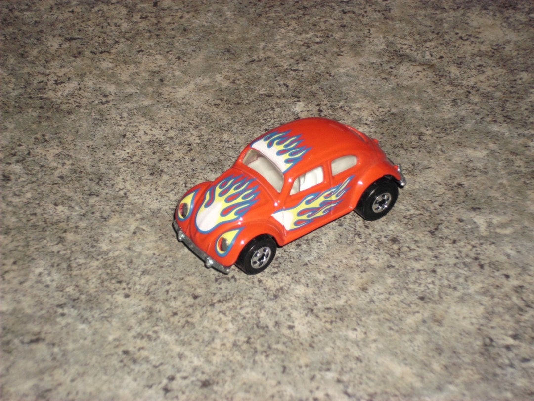 Vintage 80s Hot Wheels - Red Flames VW Bug - BW - Etsy