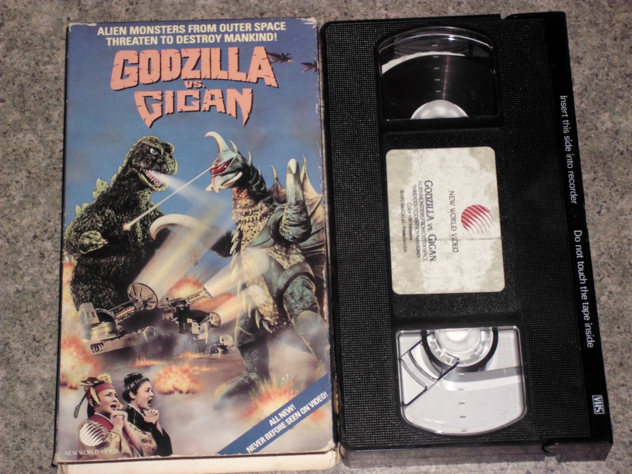 Vintage VHS Movie Godzilla Vs. Gigan New World - Etsy