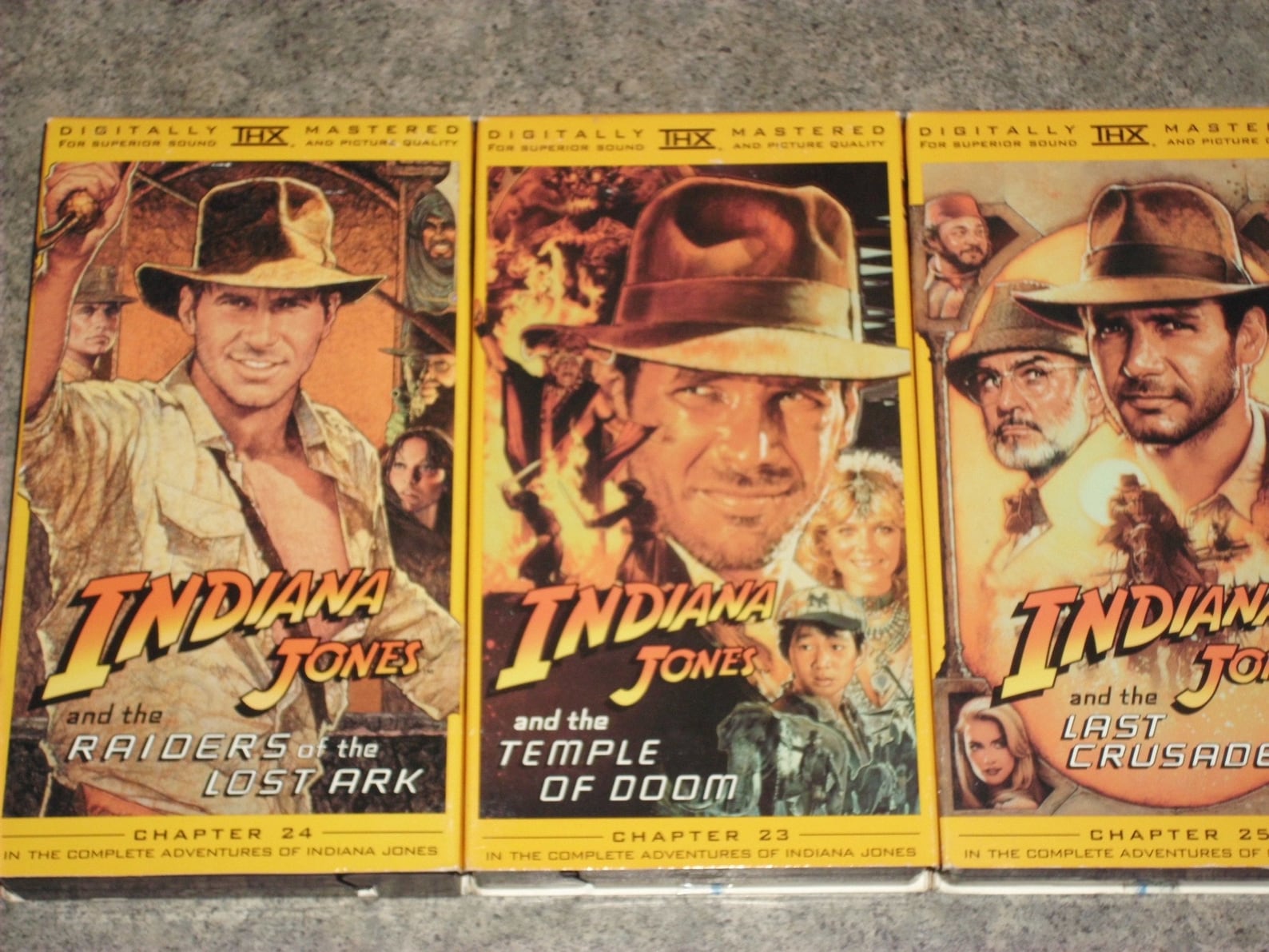 Vintage VHS Movie Indiana Jones Trilogy THX Mastered - Etsy