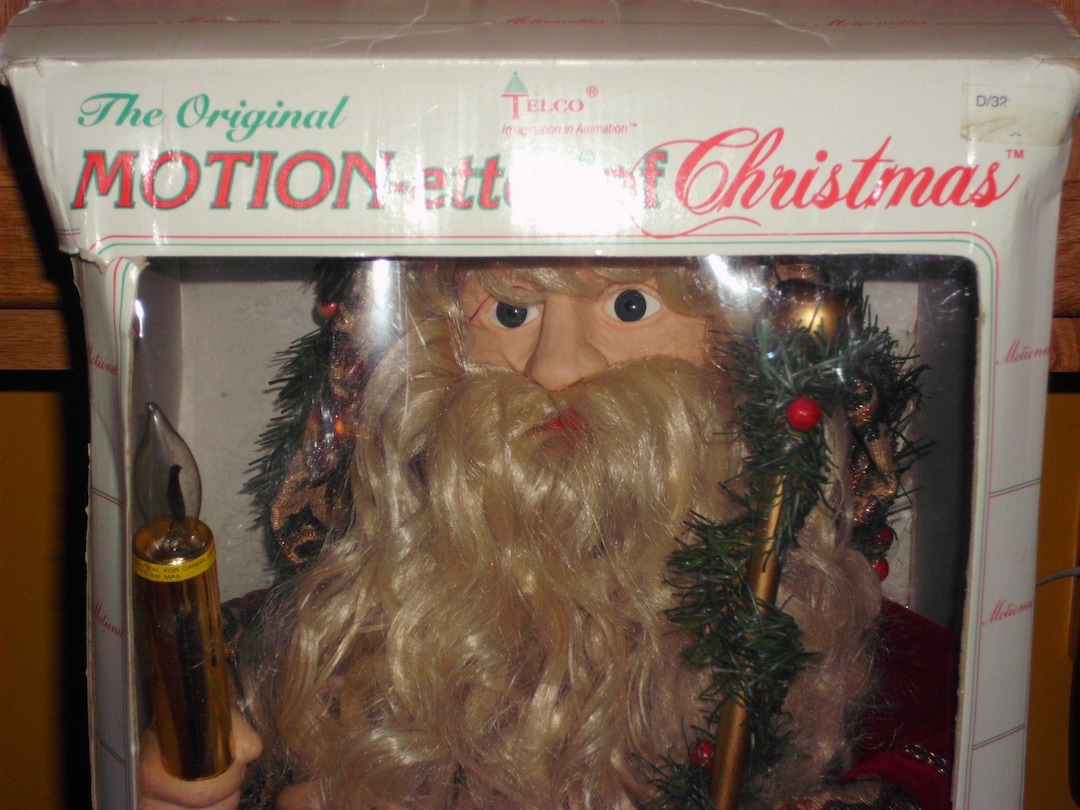 Vintage 80s Santa Claus Animated Motion Figure - Telco - Etsy