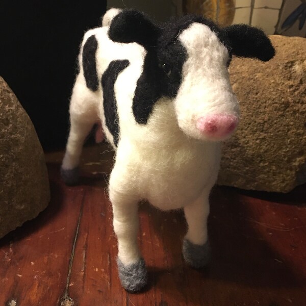 Felt Cow - Etsy
