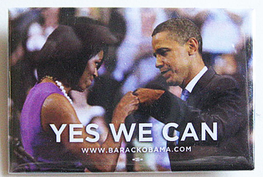 Barak Obama Michelle Obama Fist Bump 2 3/4" X 1 1/4" Rectangular ...