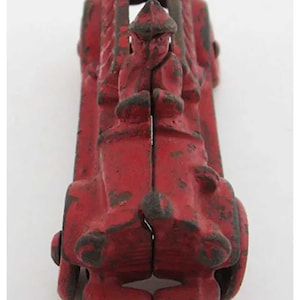Vintage Red Cast Iron Toy Ladder Fire Truck - Etsy