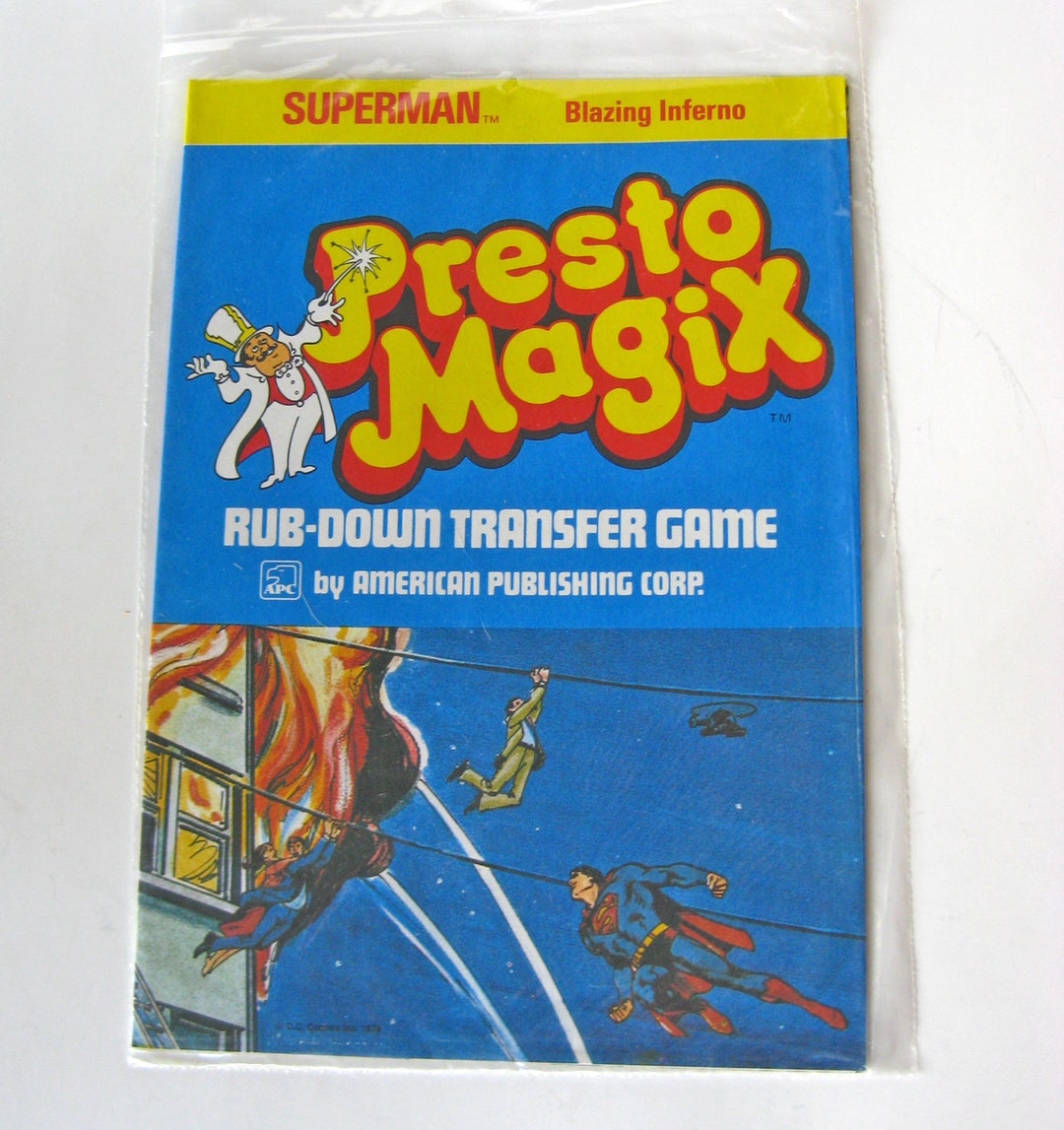 Presto Magix Superman Blazing Inferno Dry Transfer Game by Papermate ...