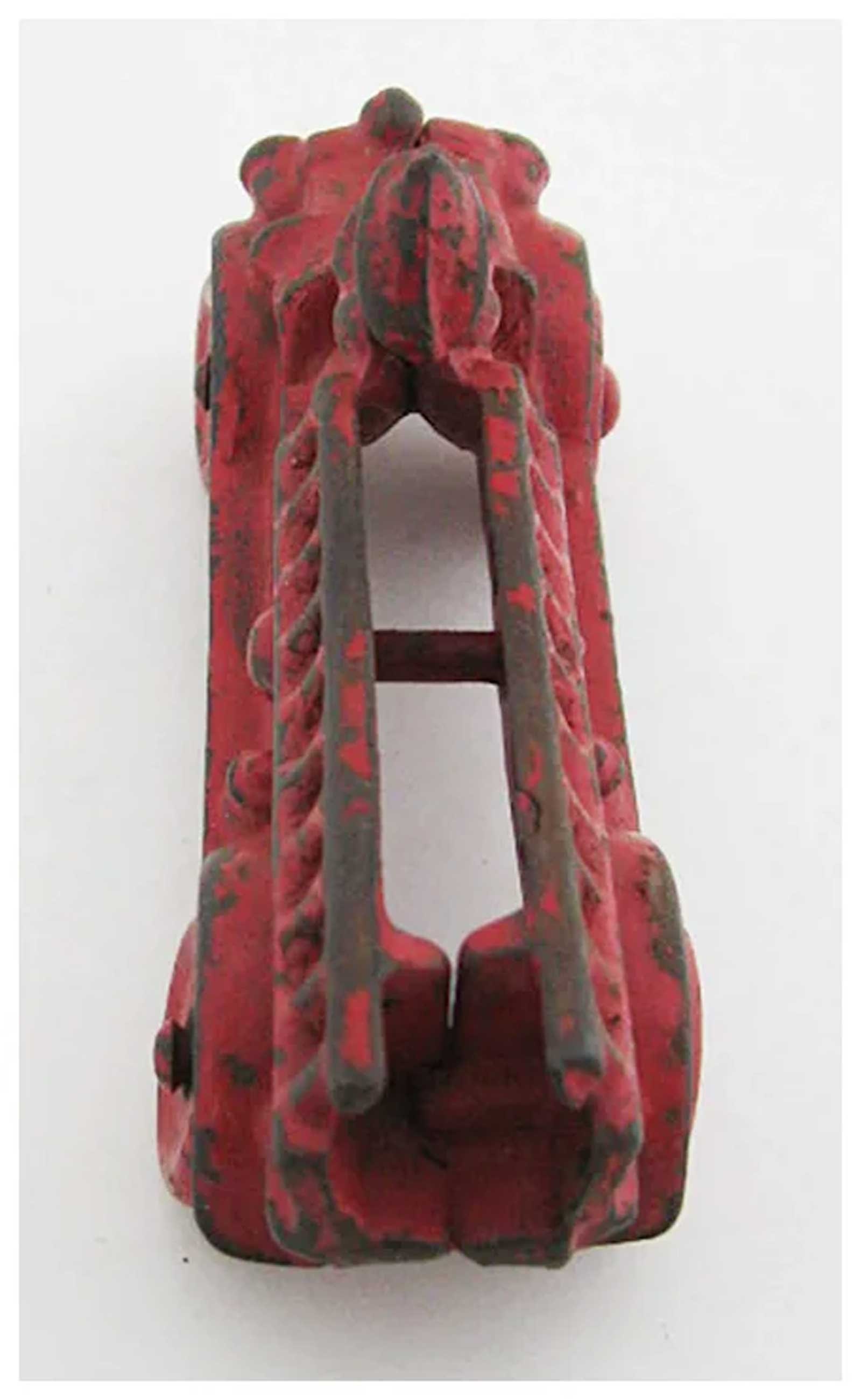 Vintage Red Cast Iron Toy Ladder Fire Truck - Etsy