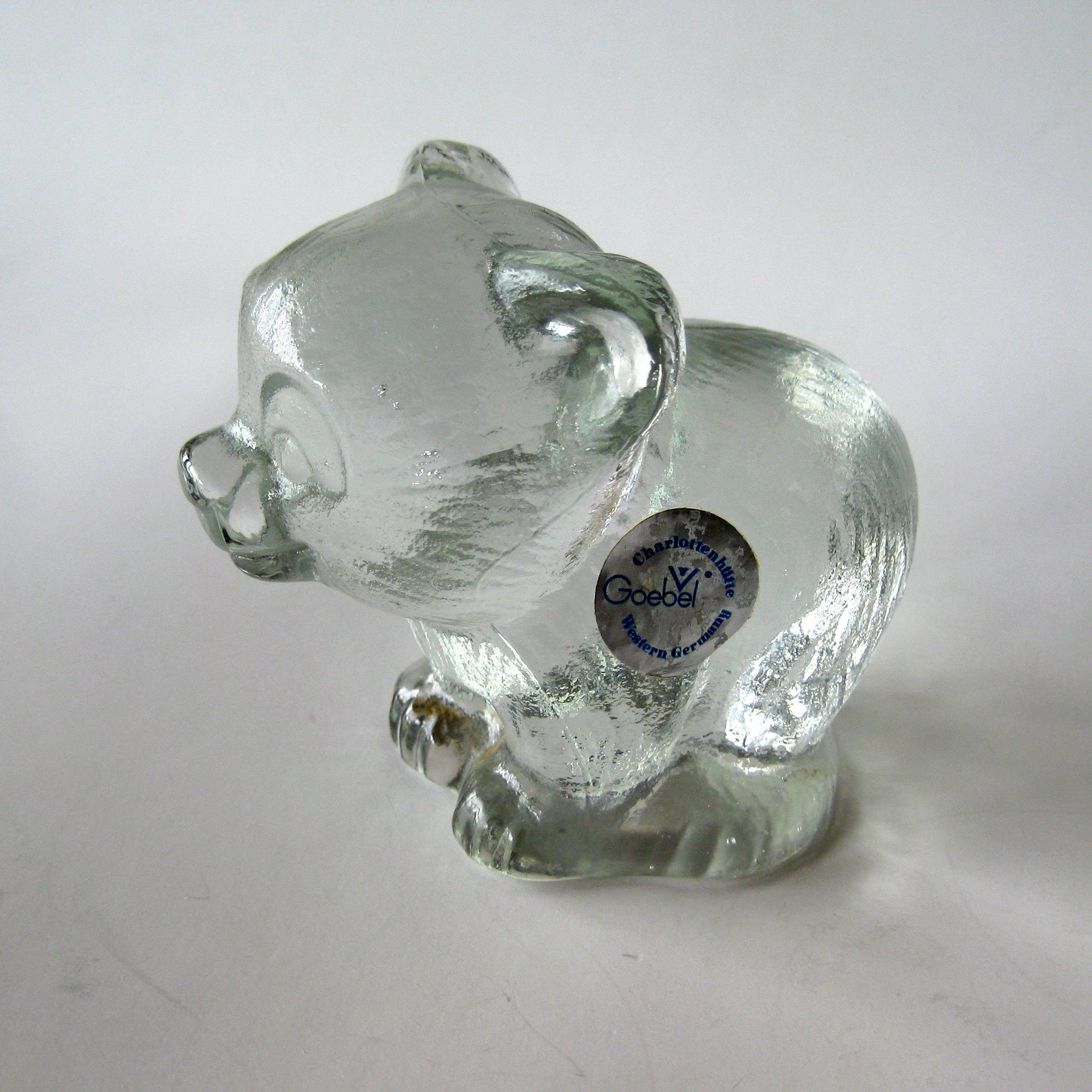 Vintage Goebel Glass Bear Figurine Bear Paperweight Collectible Bear ...