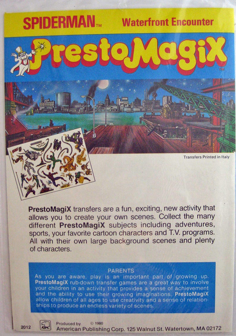 Presto Magix Spiderman Waterfront Encounter Dry Transfer Game by ...
