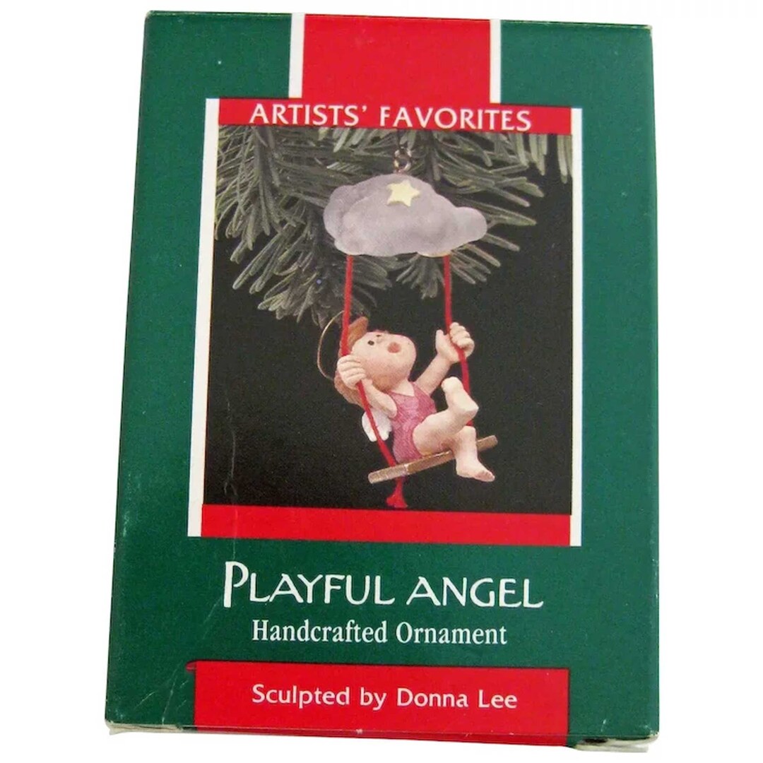Vintage Hallmark Ornament Playful Angel Designed by Donna Lee - Etsy