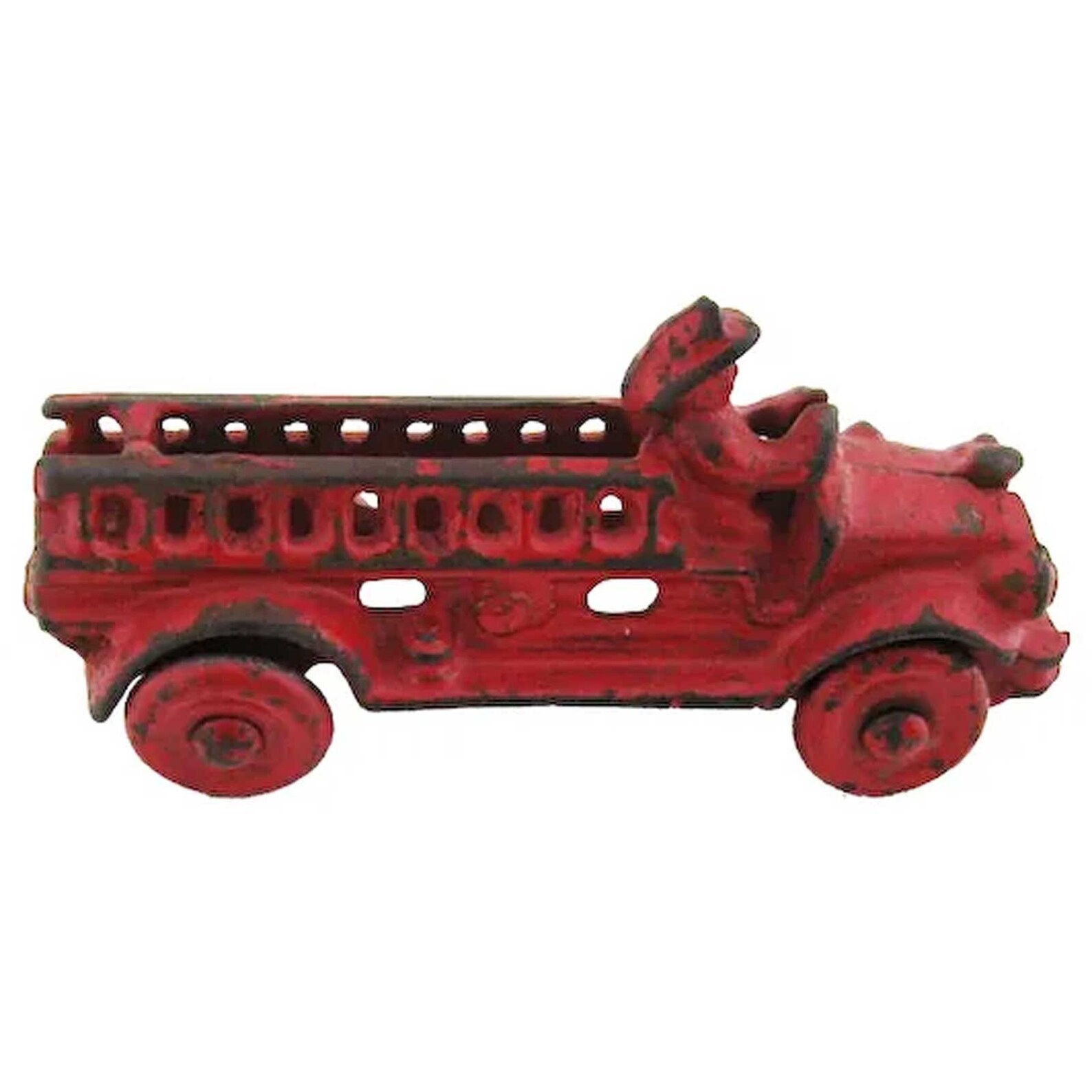 Vintage Red Cast Iron Toy Ladder Fire Truck - Etsy