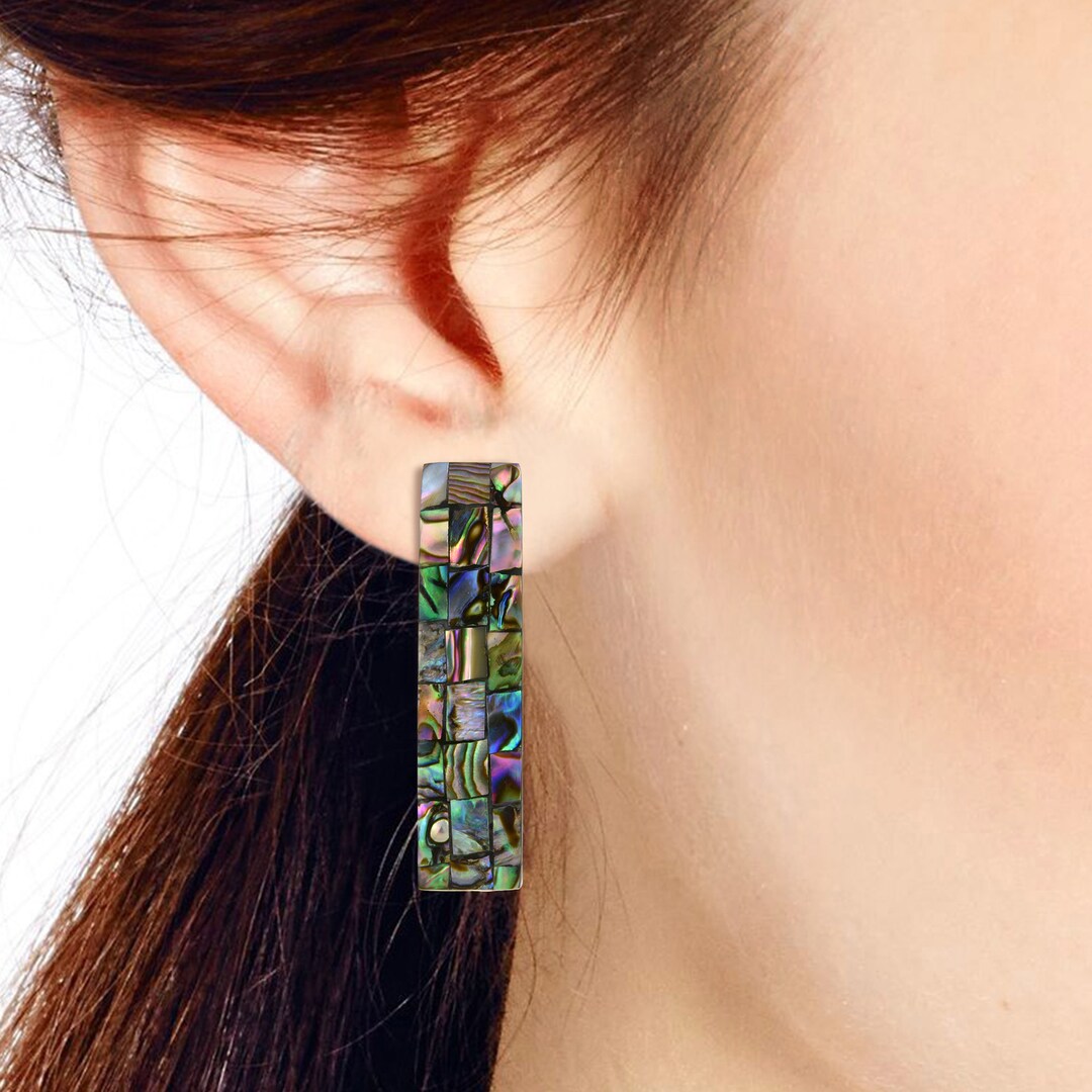 Simple & Chic Vibrant Abalone Shell Mosaic Rectangular Shaped - Etsy