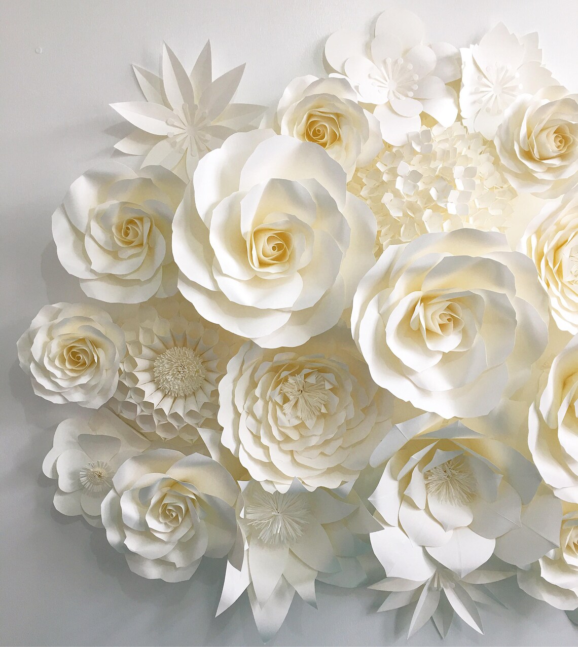 Paper Flower Backdrop in Off-white Ivory Color - Etsy
