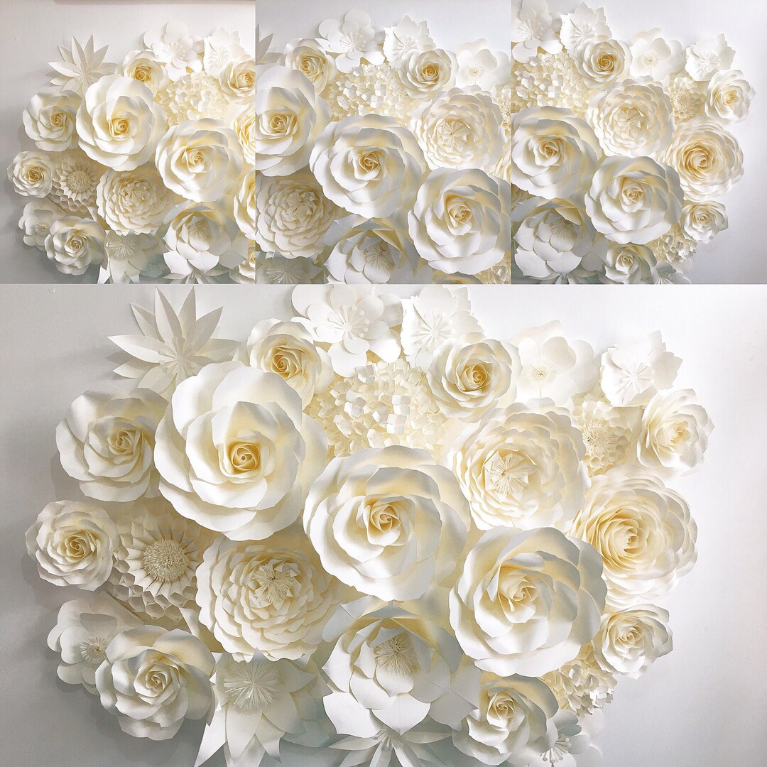 Paper Flower Backdrop in Off-white Ivory Color - Etsy