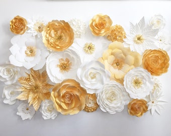 Paper Flower Backdrop in Off-white Ivory Color | Etsy