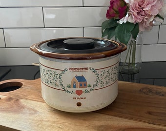 Vintage Rival Crock-ette Mini Crock Pot Country Heart Americana 1 Qt - Etsy