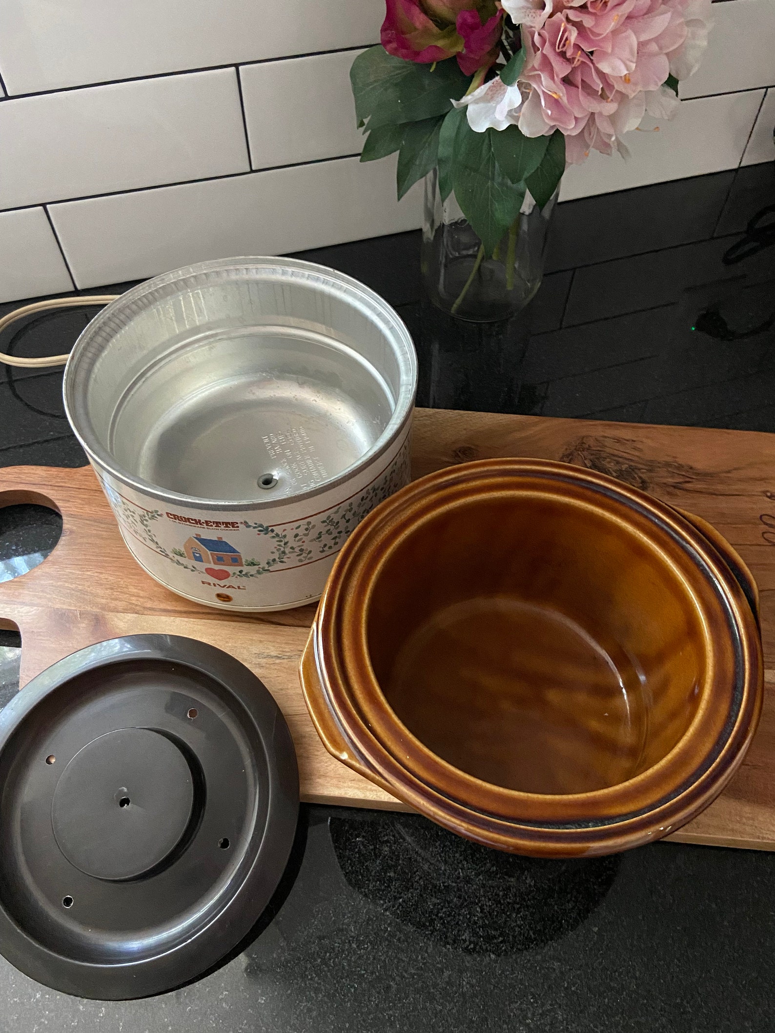 Vintage Rival Crock-ette Pot Country Home Heart - Etsy