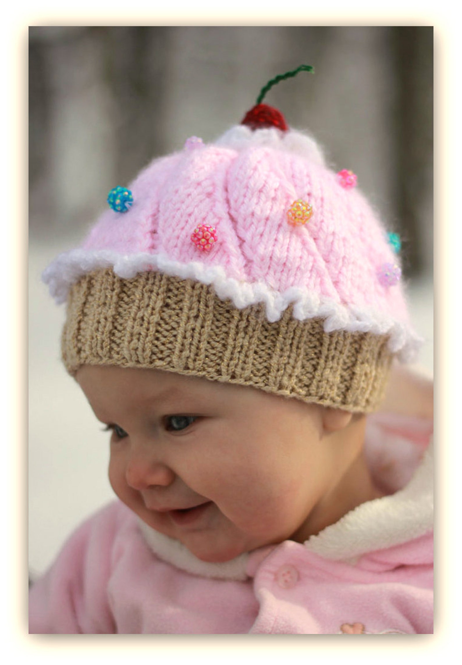 Knitting Pattern - Baby Cupcake Hat - Instant Download - Etsy