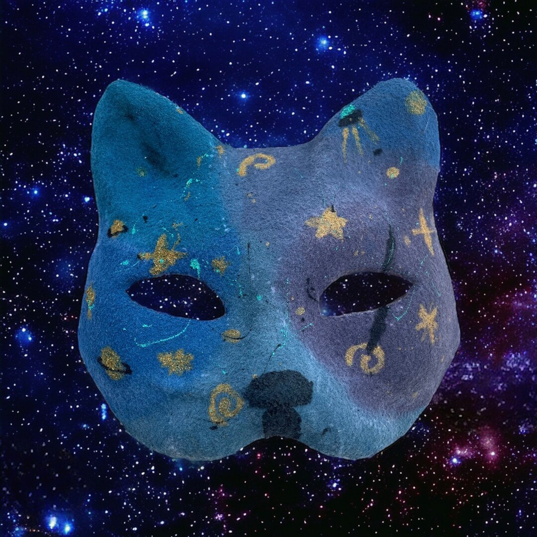 Space Cat Therian Animal Mask - Etsy