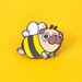 Pug bee pug enamel pin pug enamel pin bee enamel pin cute | Etsy