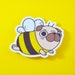 Pug Bee Pug Vinyl Sticker - Etsy