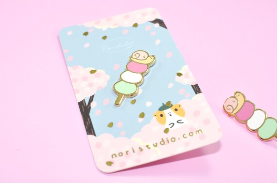 Hanami Dango en Snail Pin Japanse Mochi Snack Emaille Pin - Etsy Nederland