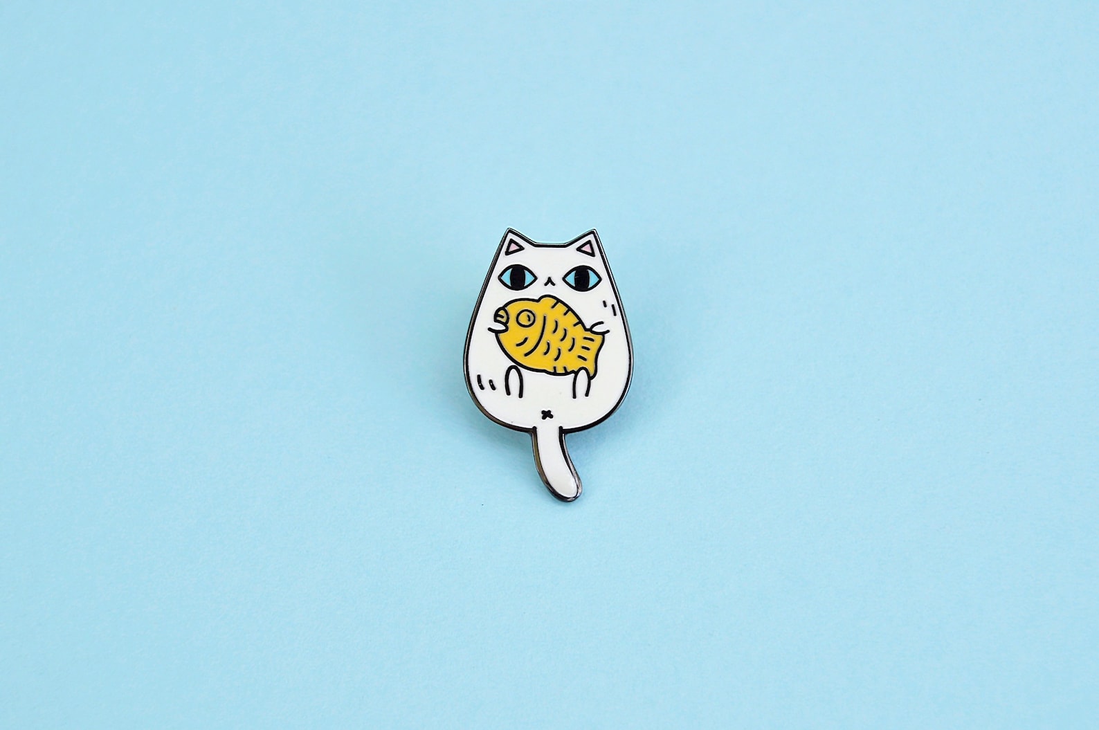 Cat Lover Gift White Cat Enamel Pin White Cat Pin Cute Cat - Etsy