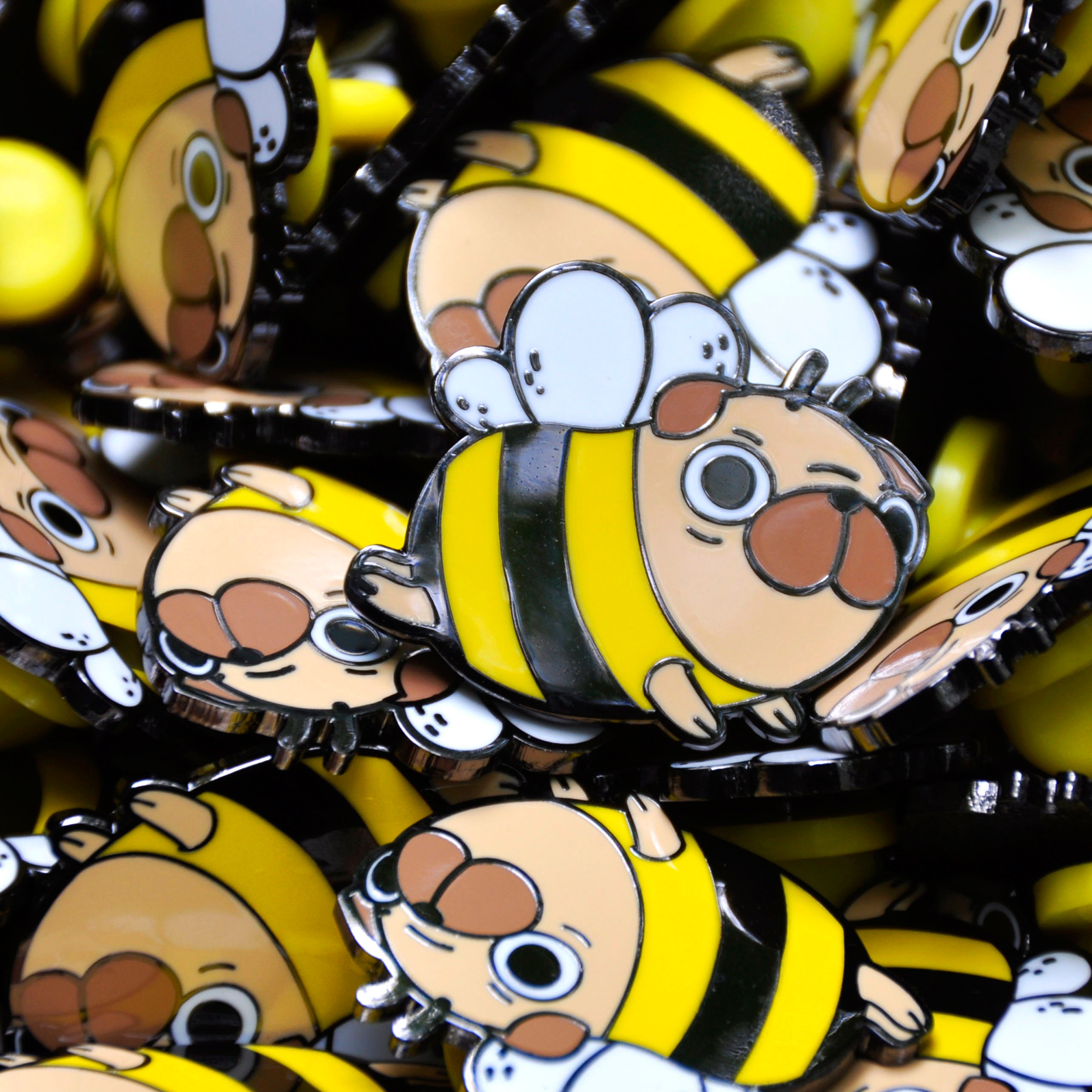 Pug Bee Pug Enamel Pin, Pug Enamel Pin, Bee Enamel Pin, Cute Pug Pin ...