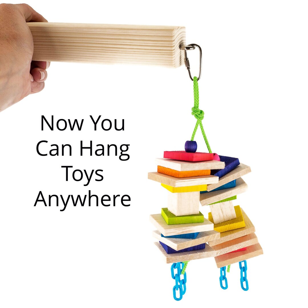 Natural Wood Toy Hanger and Perch for Birds - Etsy