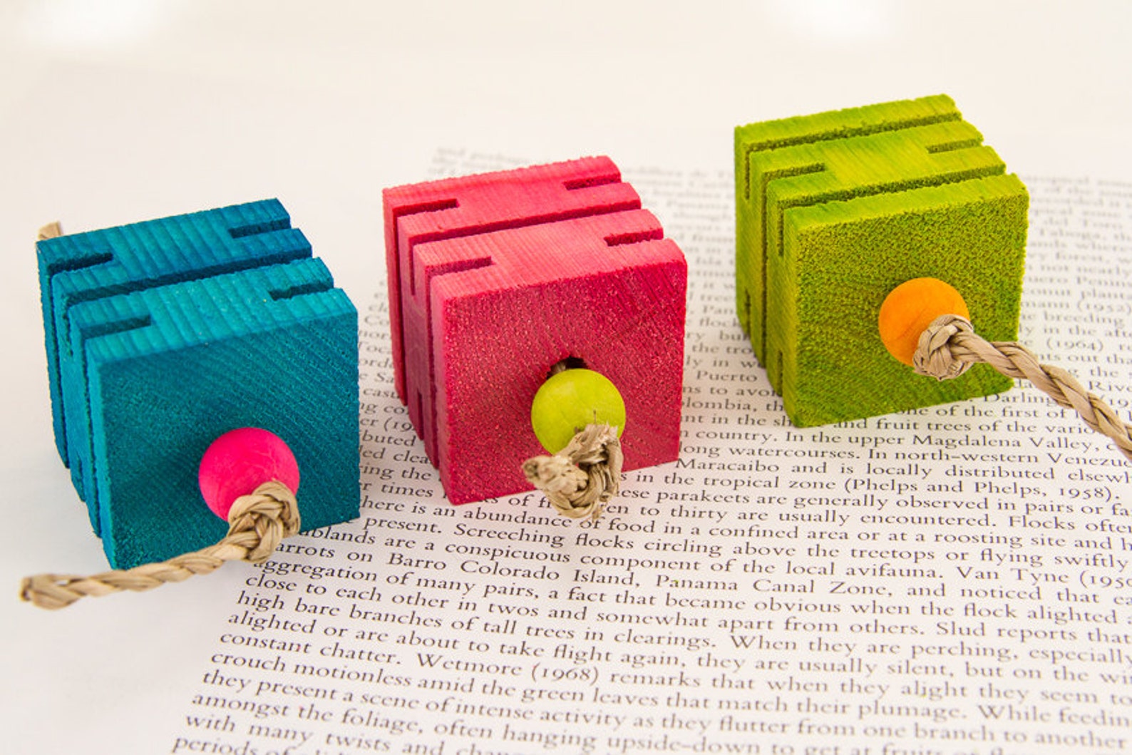 3 Groovy Blocks Bird Toy Toss Toy Foot Toy Small Medium | Etsy