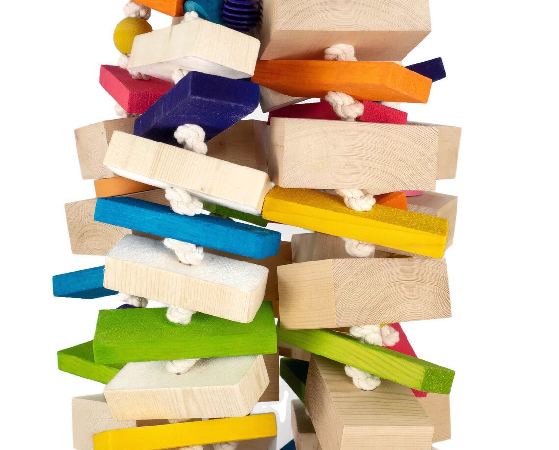 Lily's Block Party - Extra Large Bird Toy for Big Parrots Like Amazons ...