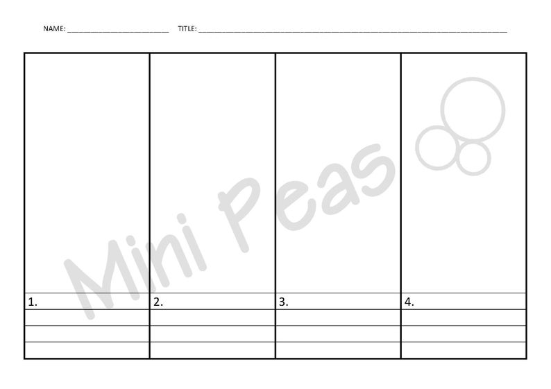 Narrative Storyboard Plan Templates X 4 Options - K-2, 3-6 - Etsy