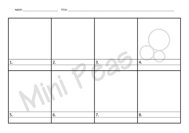 Narrative Storyboard Plan Templates X 4 Options - K-2, 3-6 - Etsy
