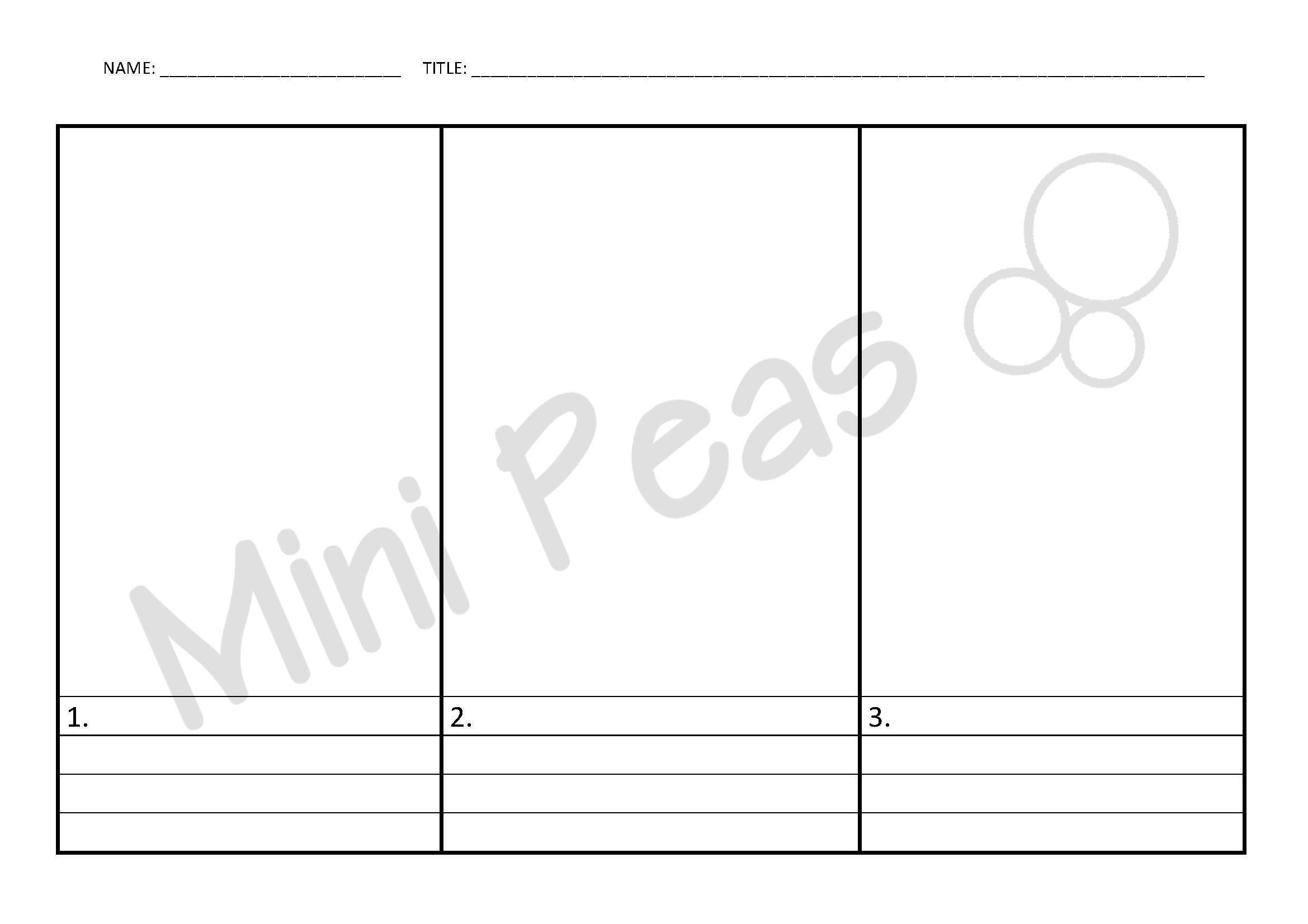Narrative Storyboard Plan Templates X 4 Options - K-2, 3-6 - Etsy