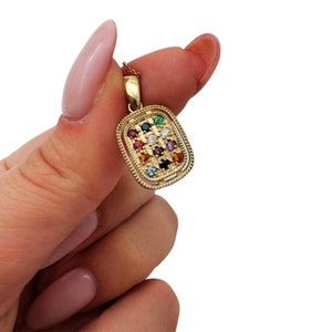 Hoshen Pendant in 14K Gold With Diamond and Gemstones, Priestly ...